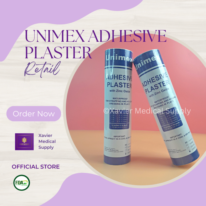 UNIMEX Adhesive Plaster w/ Zinc Oxide 12'' x 10 yds Retail (SOLD PER ...