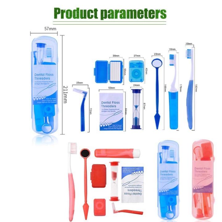 8Pcs/Set Oral Cleaning Care Orthodontic Dental Care Kit Set Braces ...
