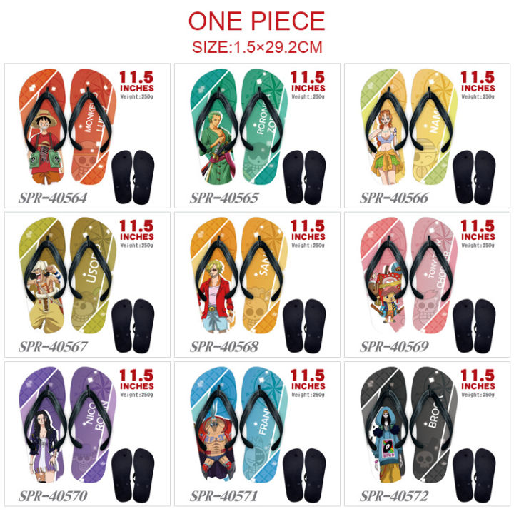 One Piece Peripheral Slippers Luffy Cartoon Anime Flip-Flops Flip-Flops ...
