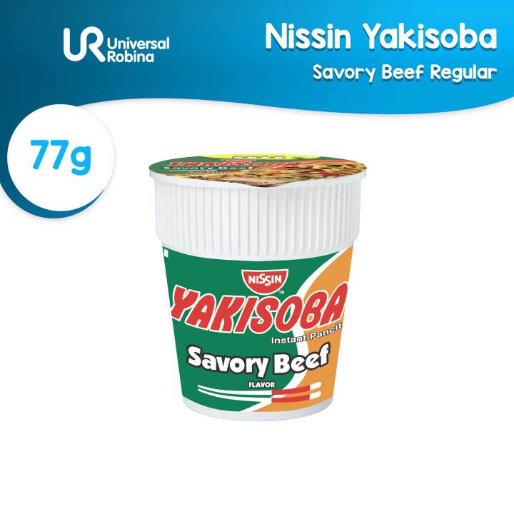Nissin Yakisoba Savory Beef Regular Cup (77g) | Lazada PH