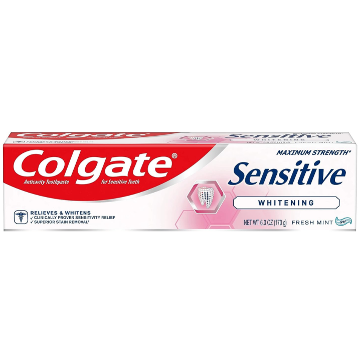 Colgate Maximum Strength Sensitive Whitening Anticavity Toothpaste ...