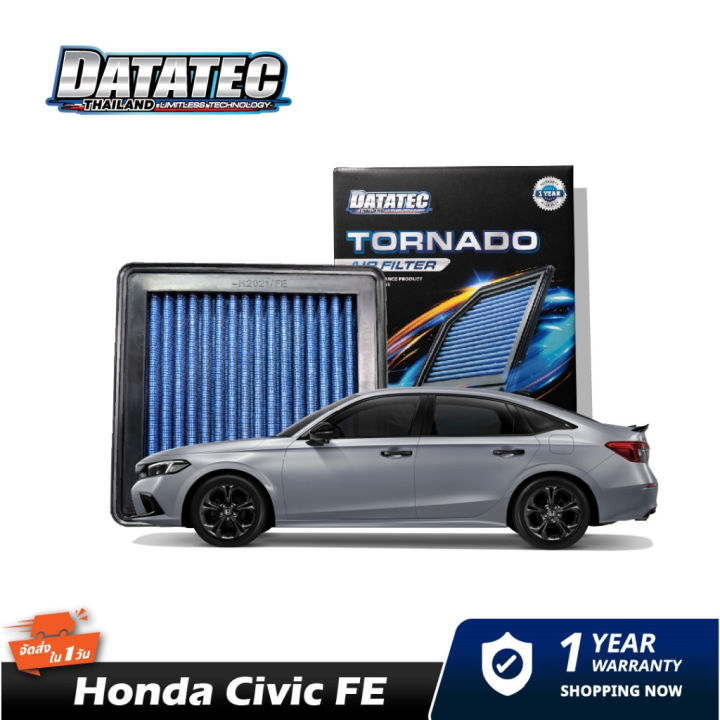 [New] กรองอากาศ All New Honda Civic FE ปี 2022 DATATEC TORNADO AIR ...