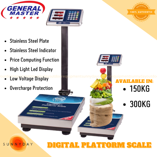 HEAVY DUTY DIGITAL PLATFORM SCALE 150KG 300KG | Lazada PH