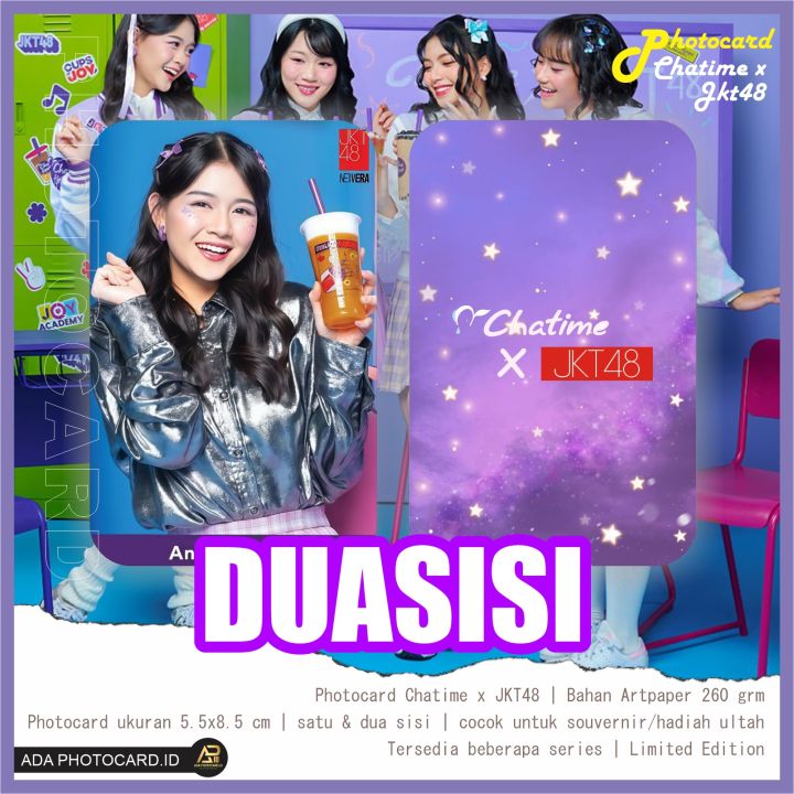 Photocard JKT48 Duasisi Edisi Chatime x JKT48 isi 50 Pcs Unofficial/Handmade | Bonus Stiker dan ...