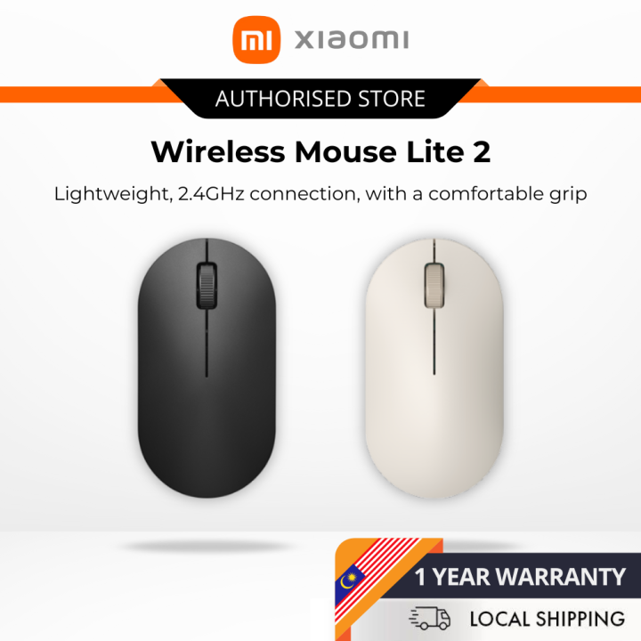 Xiaomi Wireless Mouse Lite 2 (Black / White) | Lazada