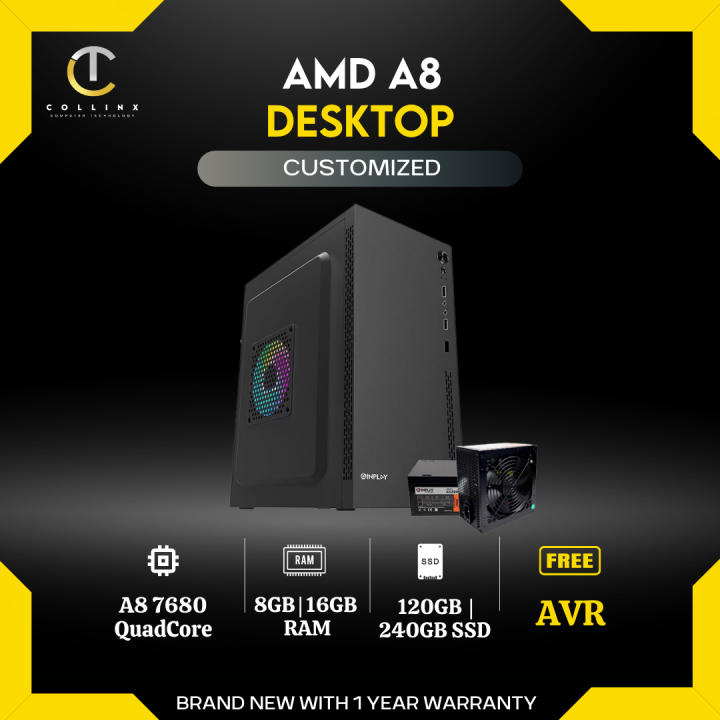[ STANDARD BUILD ] AMD A8 QuadCore PC with Radeon Graphics | Ready to ...