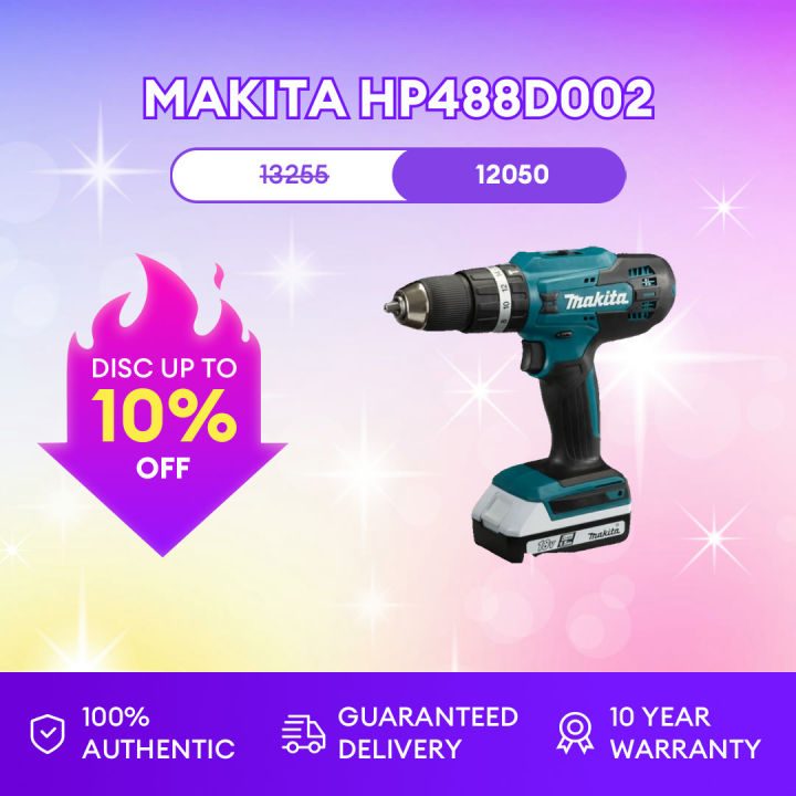 MAKITA HP488D002 CORDLESS HAMMER DRIVER DRILL | Lazada PH