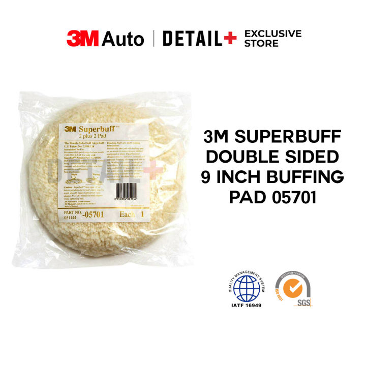 [NO FREE ADAPTOR] 3M SUPERBUFF DOUBLE SIDED 9INCH WOOL BUFFING PAD ...