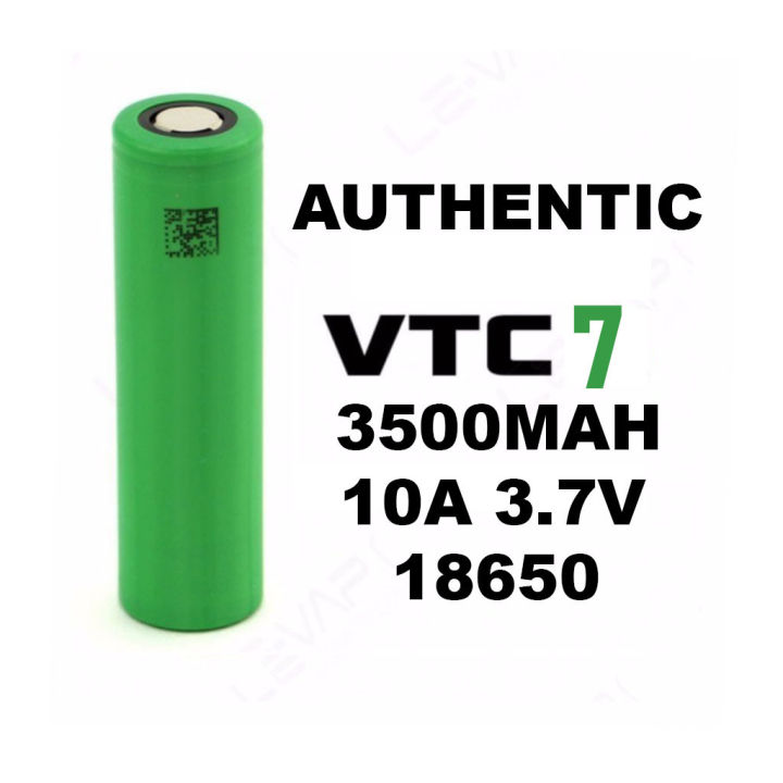 AUTHENTIC Battery 18650 lithium Vtc 7 3500MAh 10A | Lazada Indonesia