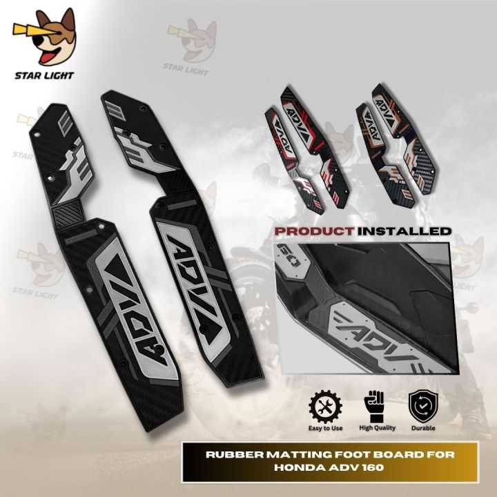 MOTORCYCLE RUBBER MATTING FOOT BOARD FOR HONDA ADV 160 [STAR LIGHT ...