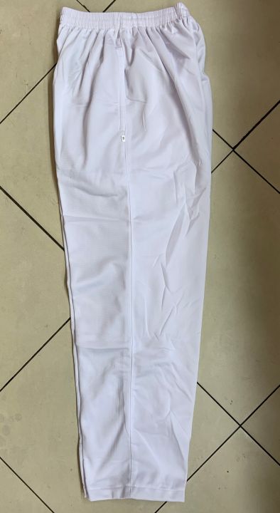 Celana training olahraga panjang putih polos bahan pilihan terbaik ...