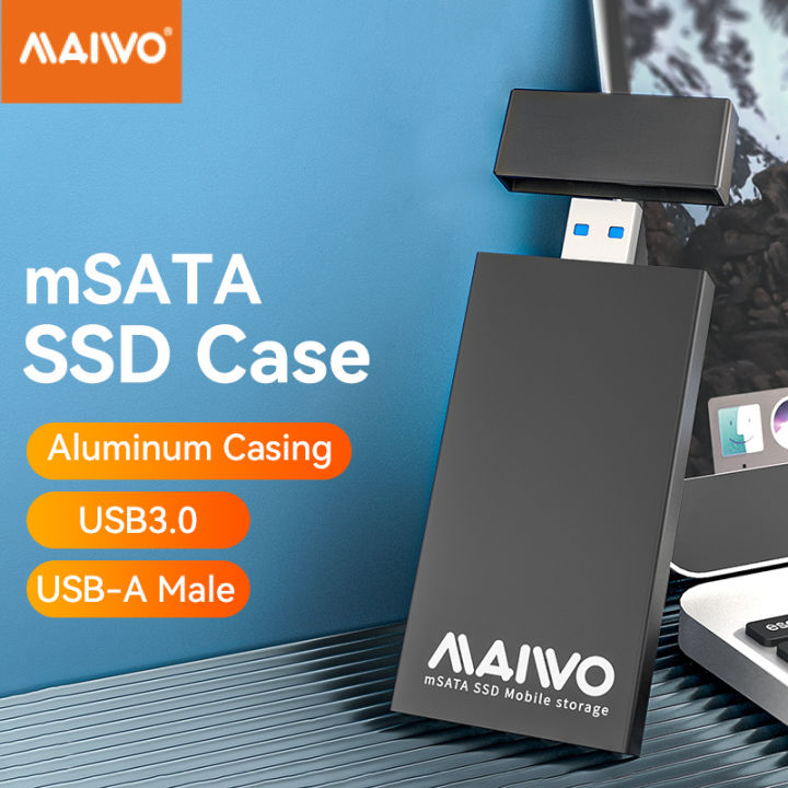 MAIWO mSATA SSD Case USB3.0 SSD Enclosure 5Gbps for mini SATA SSD 30x30 ...