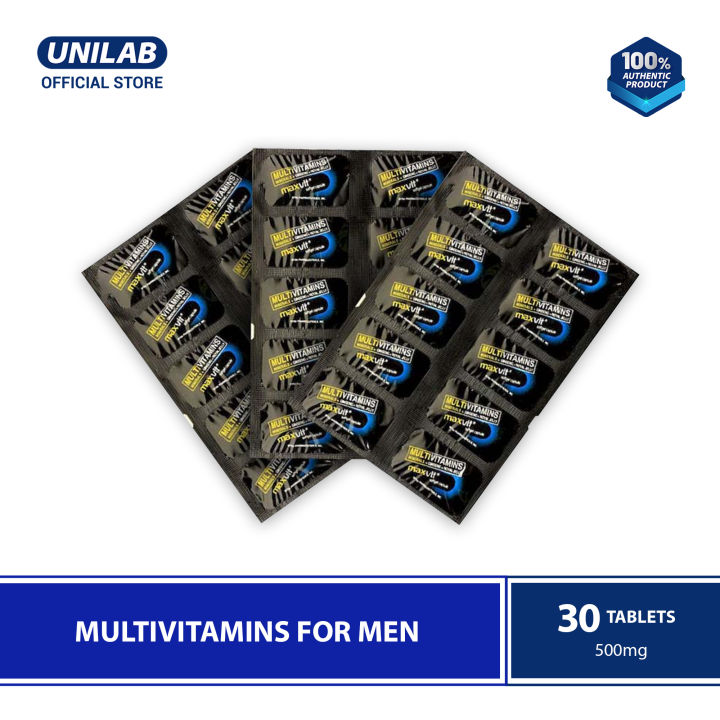 Unilab Maxvit 30 Capsules - Multivitamins and Minerals with Ginseng and ...