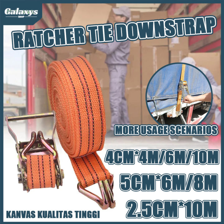 Rachet Tie Down 8-10 Meter/10 TON Webbing Cargo Lashing Belt/Tali Trek ...
