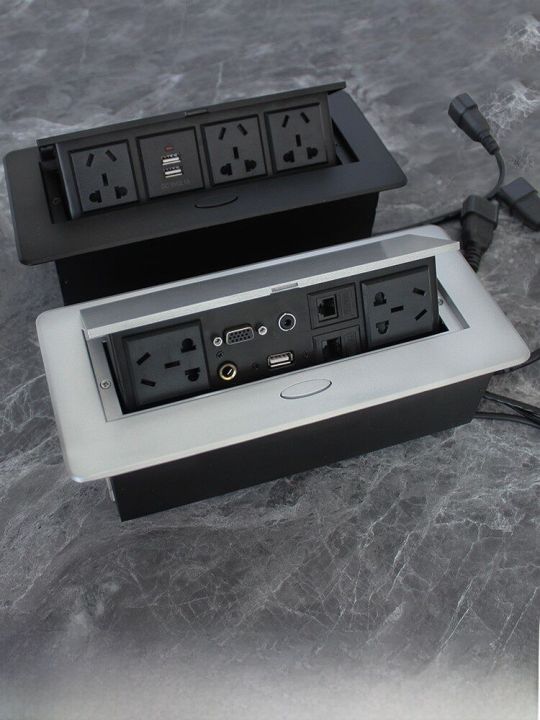 {GHKJMHK} Multi-Functional Pop-Up Desktop Socket Meeting Tabletop ...