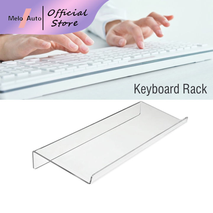 Acrylic Computer Keyboard Stand Tilted Transparent Ergonomic Design ...