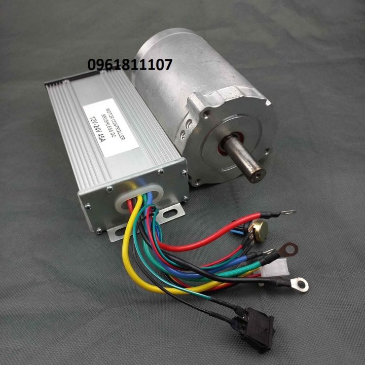 Combo motor 12v 24V 2000W brushless BLDC + điều tốc 45A, motor không ...