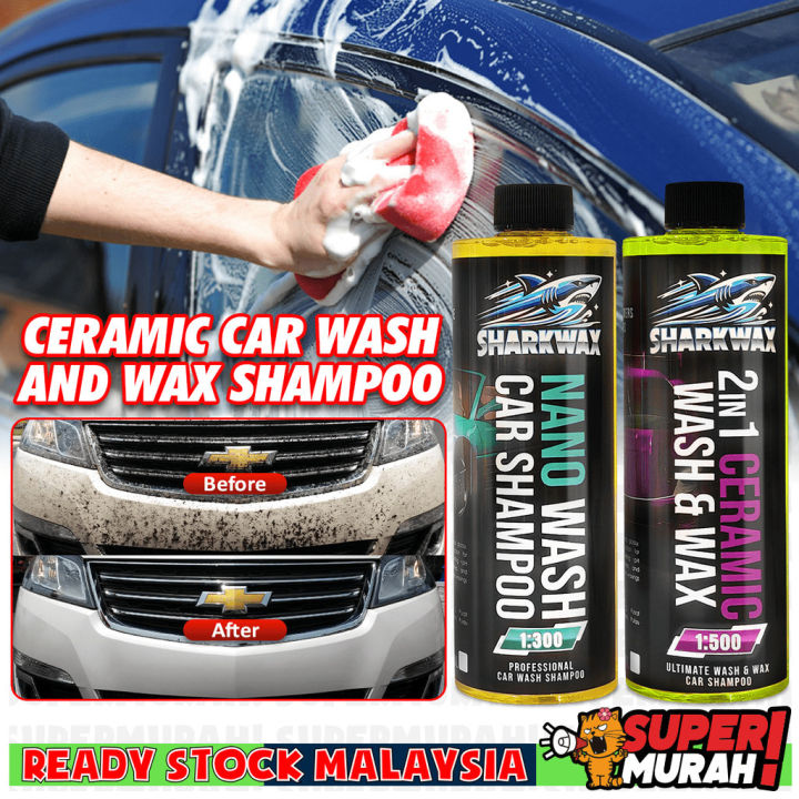 Shark Wax US Technology Nano Wax Car Wash Shampoo 2 IN 1 Wash & Wax ...
