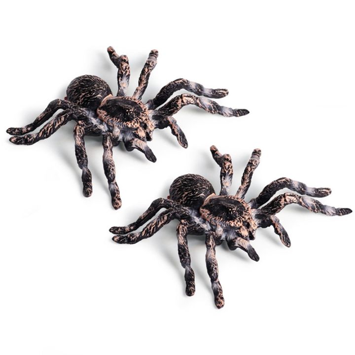 2Pcs 9.5cm Large Fake Realistic Spider Insect Model Toy Fun Halloween ...