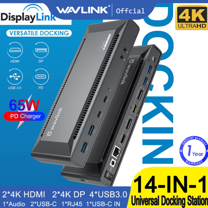 Wavlink USB C HUB Dual 5K at 60Hz DP or Dual 5K at 60Hz HDMI 65w ...