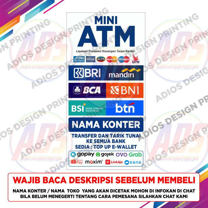 Spanduk BRILink Banner Konter BRILink / Agen BRILink / Spanduk Mini ATM | Lazada Indonesia