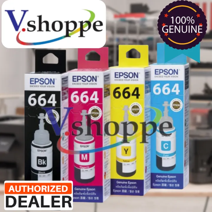 Epson 664 T664 Black and Color set ( Black / Cyan / Magenta / Yellow ...