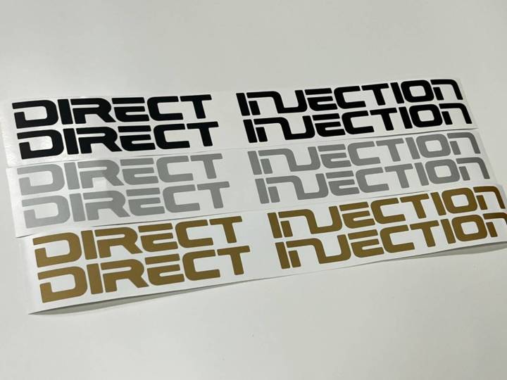 สติ๊กเกอร์แบบดั้งเดิม งานตัดคอม คำว่า DIRECT INJECTION ติดข้างกระบะ ...