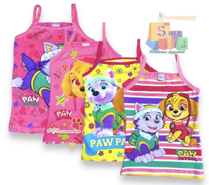 Paw Patrol Spagettie Strap Sleeveless Character Cotton Sando Top For ...