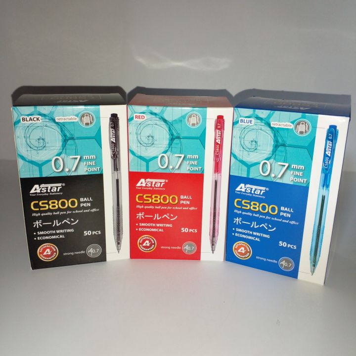 Astar CS800 Ball Pen 0.7mm (50 pcs)(Price For 1 Box) | Lazada