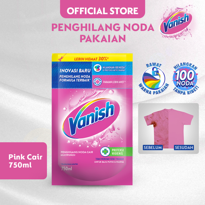 Vanish Pink Cair Pouch 750 ml - Penghilang Noda Pakaian | Lazada Indonesia