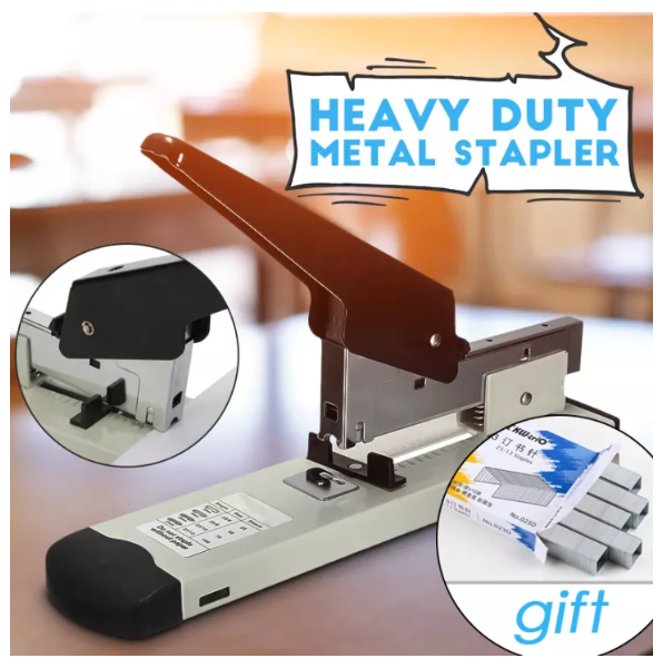 Heavy Duty Metal Adjustable Stapler Paper Bookbinding 120 Sheet ...