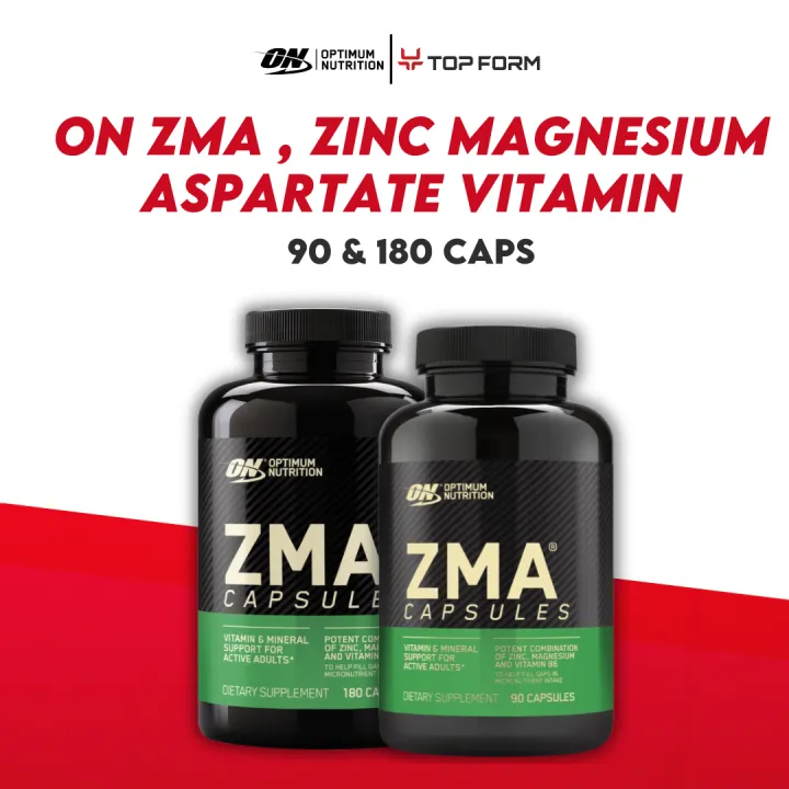 Optimum Nutrition ZMA, Zinc Magnesium Aspartate Vitamin, 90 Capsules ...