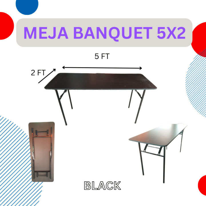 MEJA BANQUET SEGI | Lazada