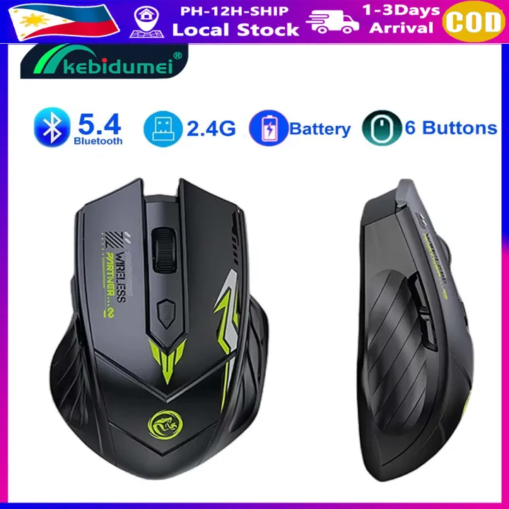 (local delivery) Kebidumei Bluetooth 5.4 Mouse Dual-Mode 2.4G Wireless ...