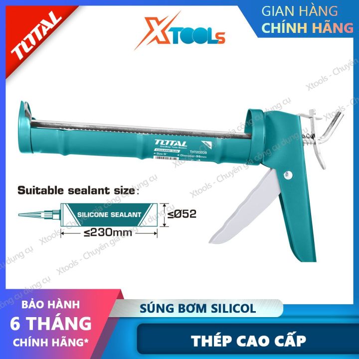 Súng bơm keo Silicol TOTAL THT21809 9inch súng bắn keo silicol thân ...