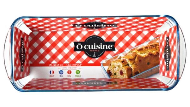O Cuisine Borosilicate French Glass Bakeware and Serve-ware Loaf Dish 1 ...