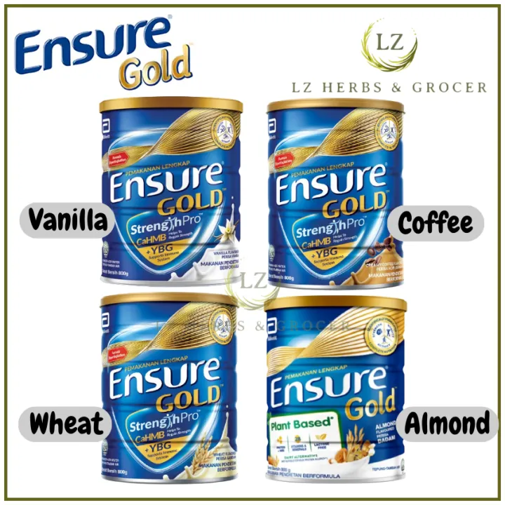 ENSURE GOLD - VANILLA, WHEAT, COFFEE,ALMOND (800g / 850g) | Lazada