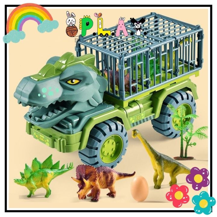 PLAY Dinosaur Engineering Truck Kids Dinosaur T Rex Triceratops Head ...
