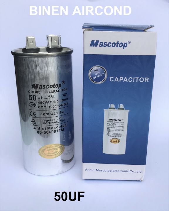COMPRESSOR RUNNING CAPACITOR 50UF MASCOTOP (BUY 8 FREE 1, CAN MIX ...
