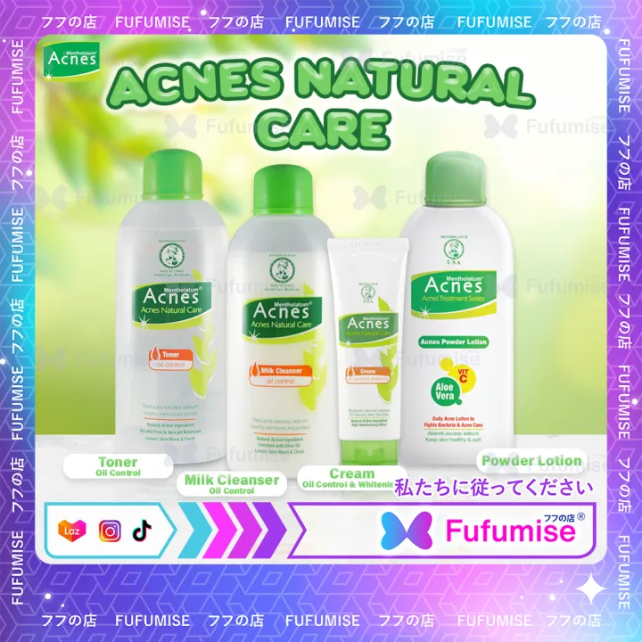 ACNES Natural Care Oil Control Series Milk Cleanser/ Toner / Powder ...