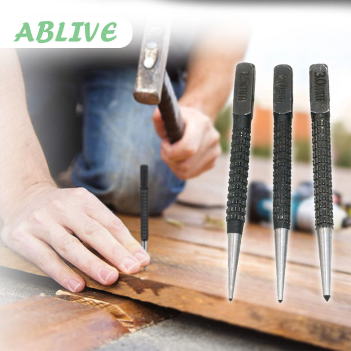 Isi 3 Center Punch Automatic Center Punch Penanda Titik Bor Metal Drill ...