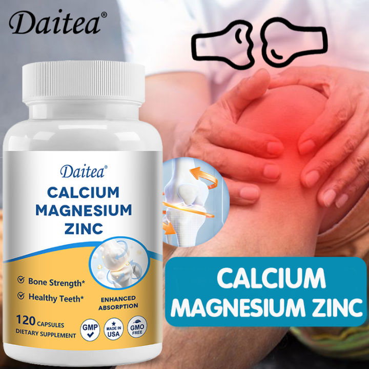 daitea Calcium Magnesium Zinc Supplement - Immune and supports bone ...