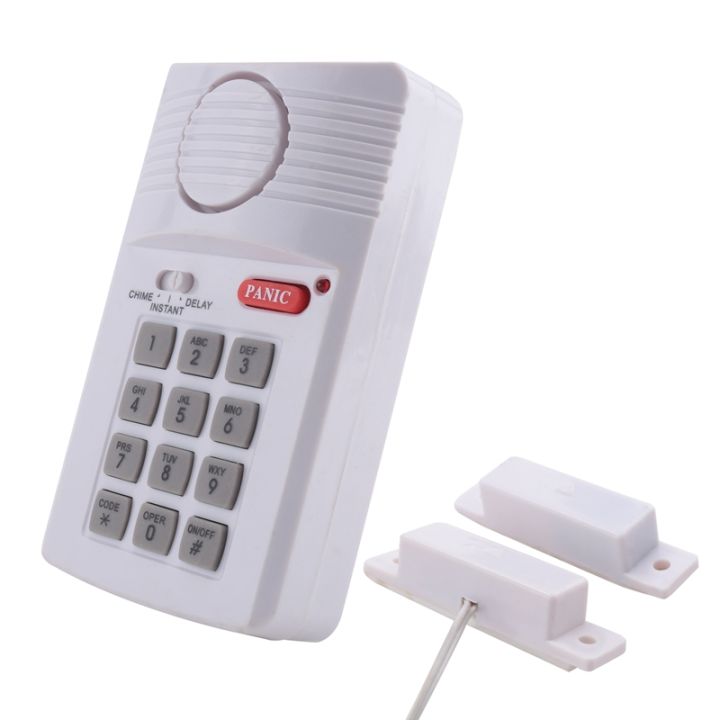 (DRGQ) Loud Wireless Door Alarm Security Pin Panic Keypad for Home ...