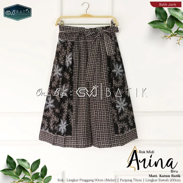GLAMOURE - Rok Batik Midi Terbaru Bawahan Wanita Selutut Motif Batik ...