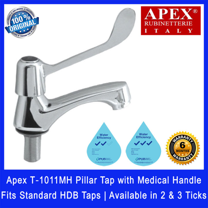 Apex T‐1011MH Pillar Tap with Medical Handle. Fits most HDB taps of 1/2 ...