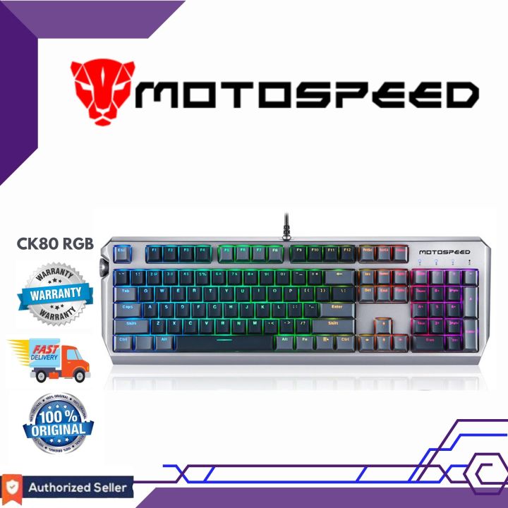 Motospeed CK80 RGB Mechanical Keyboard with Outemu RGB Backlight, Blue Switches | Lazada PH