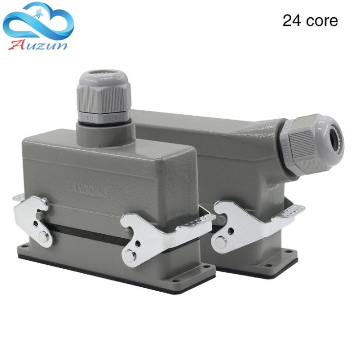 Rectangular Heavy Duty Connector HDC-HE-24 Aviation Industry Waterproof ...