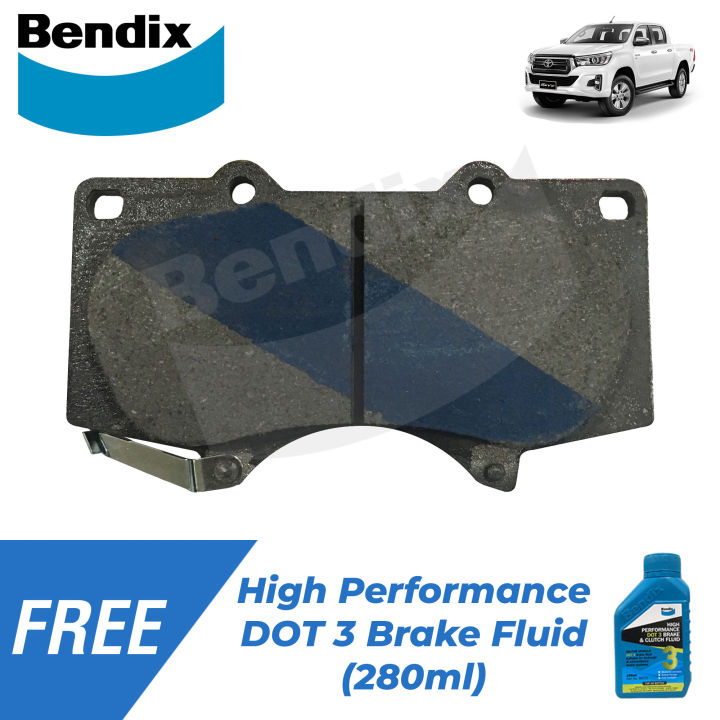 Bendix Brake Pads 4WD DB1482 Front Set for Toyota Hi-lux Revo 2.4L (2GD ...