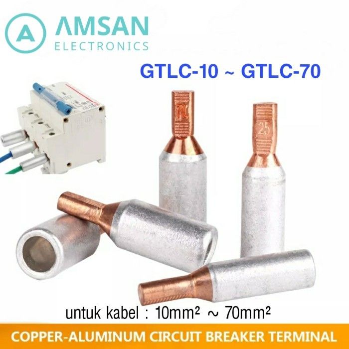 GTLC-10-16-25-35-50-70 mm Terminal Skun MCB High Current Kabel Lugs ...