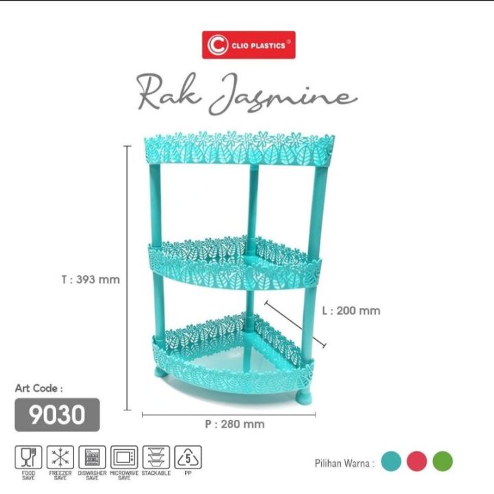 RAK JASMINE bentuk Segitiga - RAK SERBAGUNA PLASTIK | Lazada Indonesia